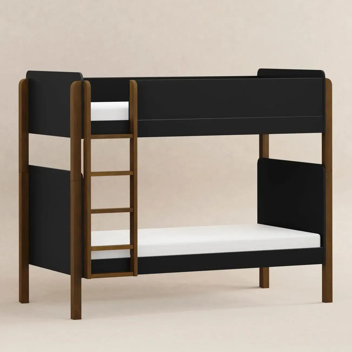 Babyletto Kids - TipToe Twin Convertible Bunk Bed - Black + Natural ...