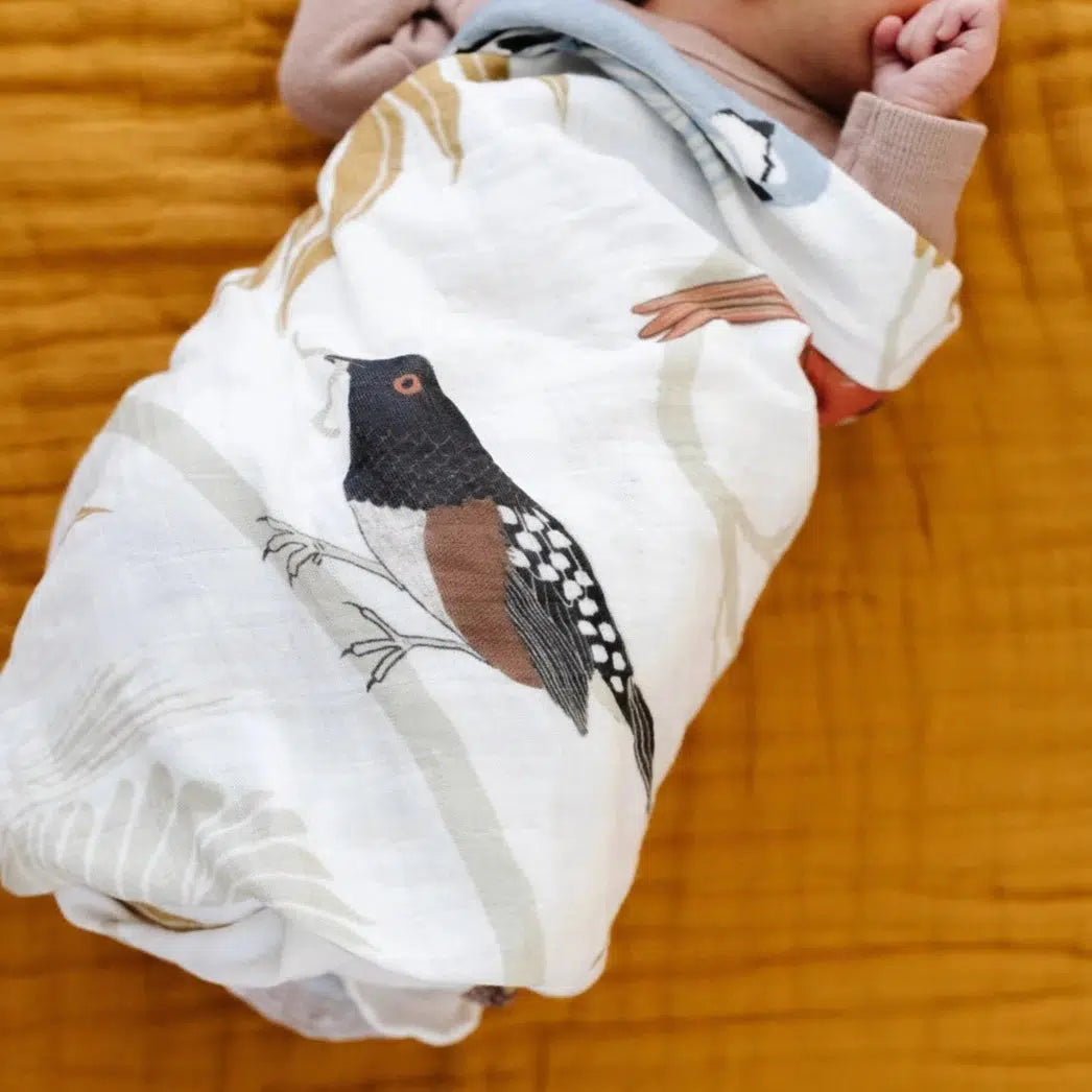 Clementine Kids - Cotton Muslin Swaddle - Birds $25.00 *Tax Free ...