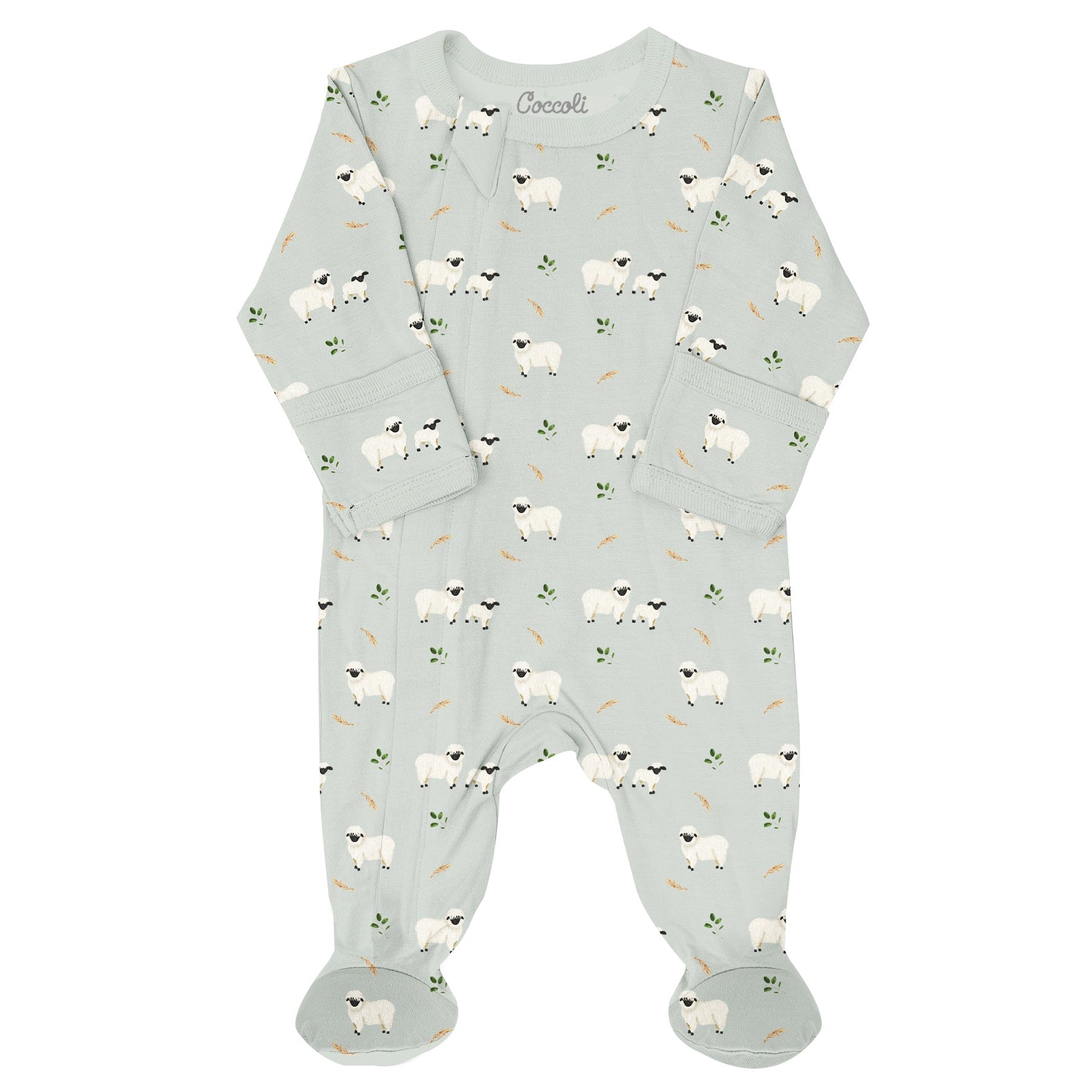 Coccoli - Modal 2-Way Zipper Footie - Sheep only $39.95 and TAX FREE ...