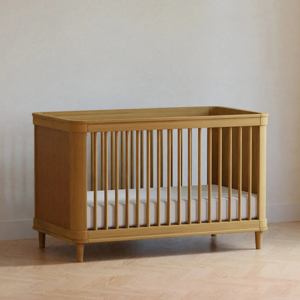 Namesake - Marin Cane 3-in-1 Convertible Crib - Honey + Honey Cane ...