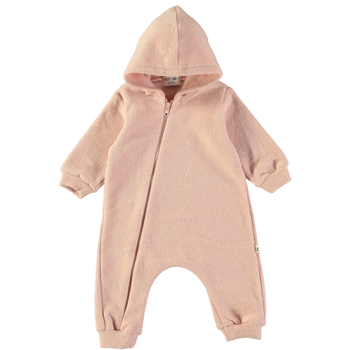 Petit Indi (Made in Spain) - Hooded Cozy Jumpsuit - Light Pink $64.95 ...