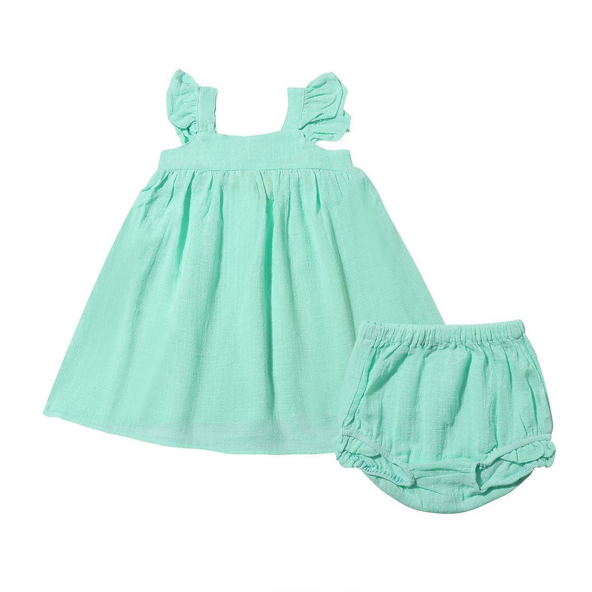 Vignette - Ruffle Tank Dress + Bloomer - Seafoam $39.95 *Tax Free ...